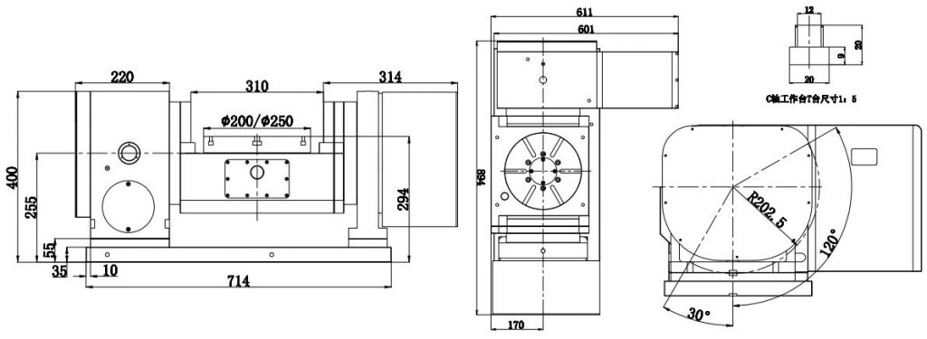 Roller CAM 5 Axis Rotary Table China Manufacturers
